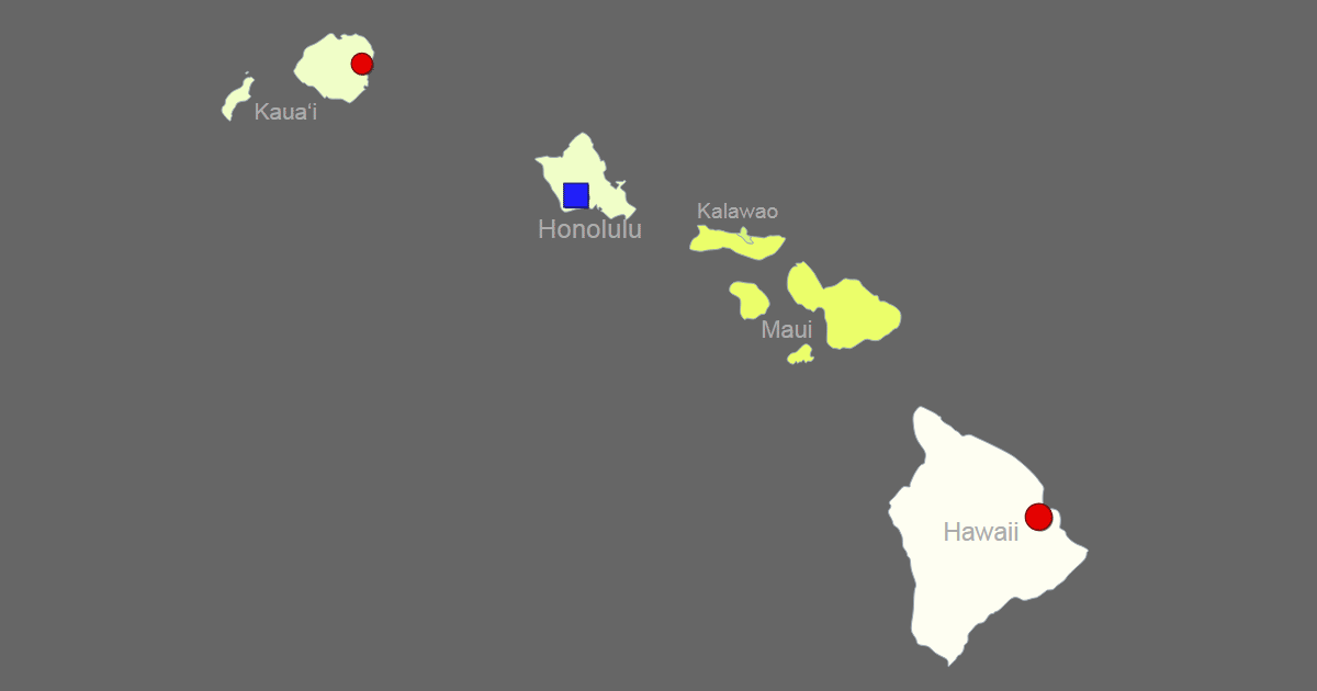 Interactive Map of Hawaii | Clickable Counties, Cities & Custom Pins